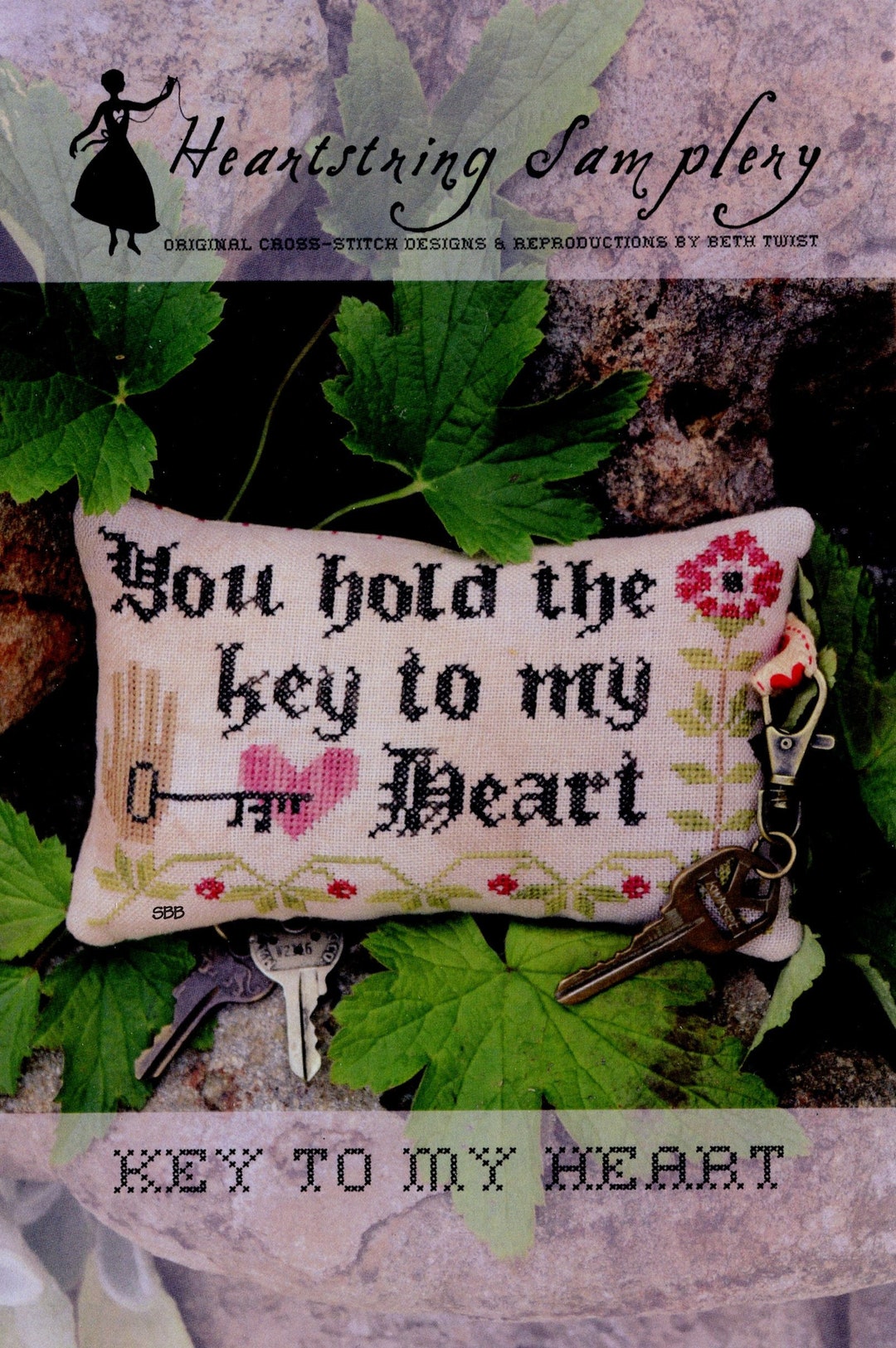 Heartstring Samplery - Key to My Heart - Original Design by Beth Twist - Etsy
