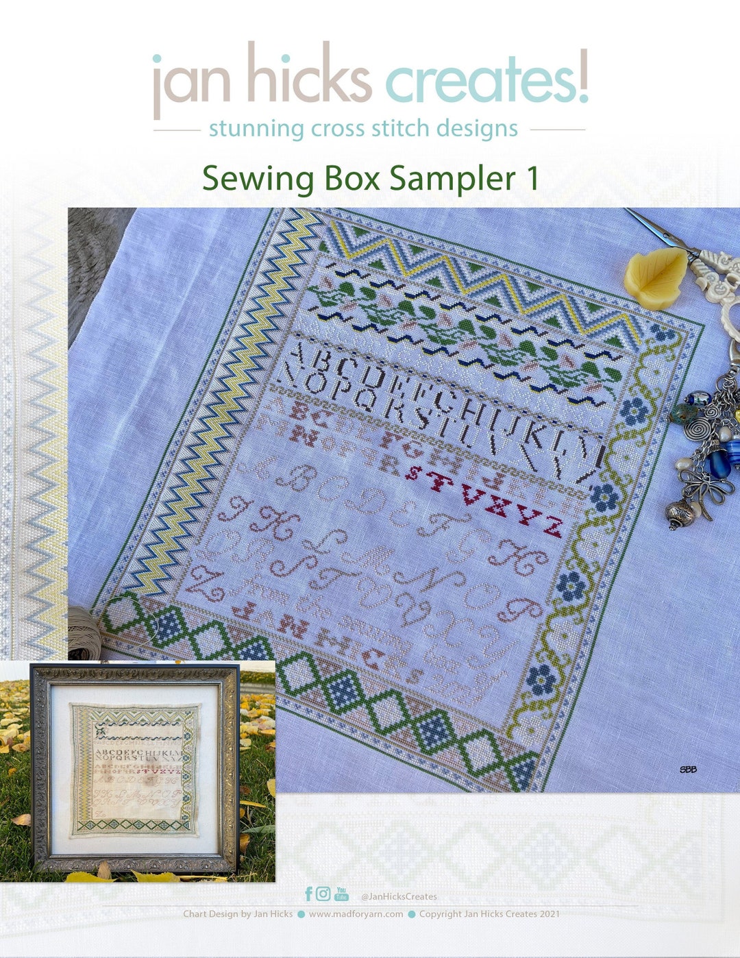 Jan Hicks Creates! - Sewing Box Sampler 1 - Reproduction Sampler Design ...