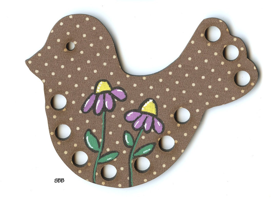 Romy's Creations Wooden Thread Keep - Little Birdie "e" - Each Unique - Hand Made by Romina ...