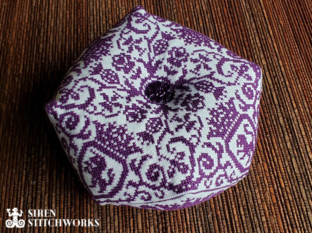 Siren Stitchworks - Heraldic Animals Biscornu - Original Design by Tara ...