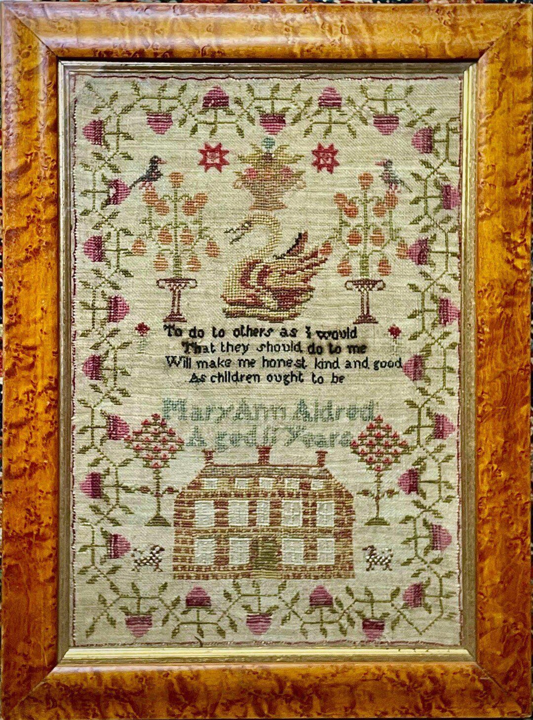 Needleworkpress the Mary Ann Aldred Sampler Antique Sampler Adaptation ...