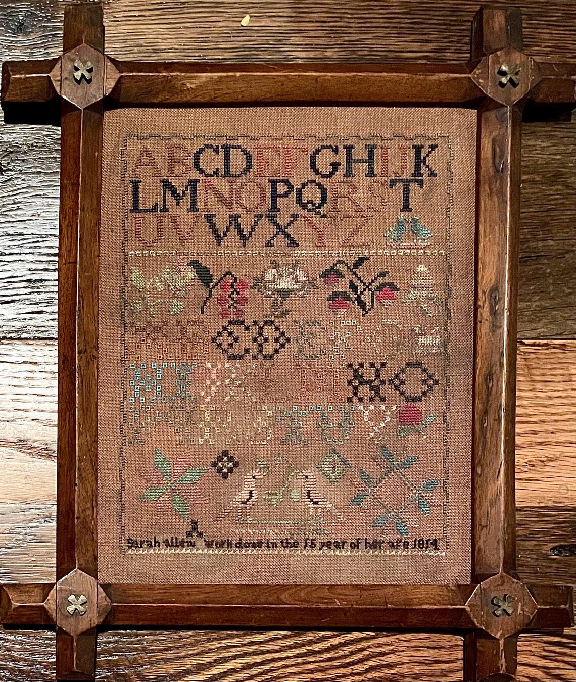 Needleworkpress - Sarah Allen 1814 - Antique Sampler Adaptation Design ...