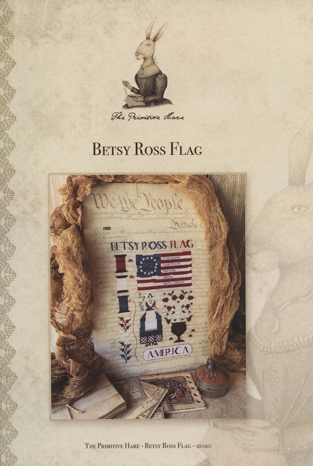 The Primitive Hare - Betsy Ross Flag - Designed by Isabella Abbiati of ...