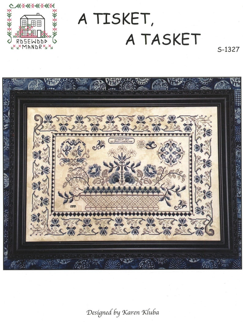 Rosewood Manor Designs / Karen Kluba ~ S-1327 A Tisket, A Tasket - Etsy