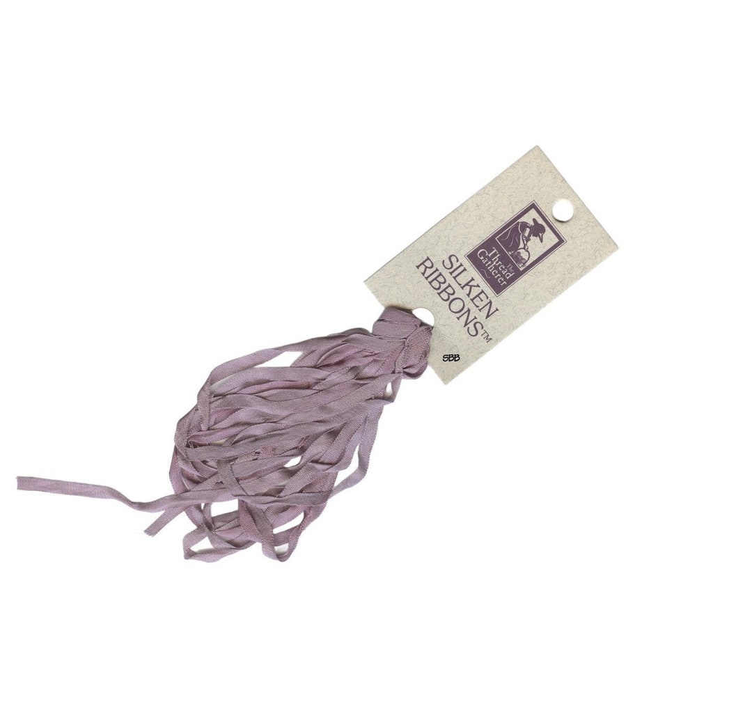 The Thread Gatherer 4mm Silken Ribbons 106 Lavender Haze Hand Dyed 100% ...