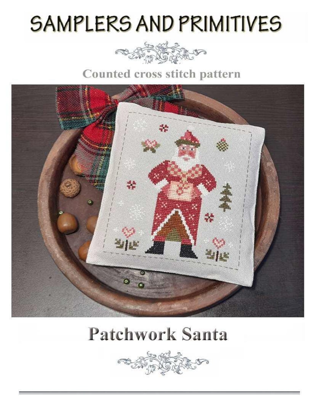Samplers and Primitives - Patchwork Santa - Original Design by Regina ...