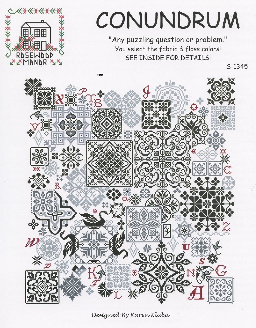 Rosewood Manor Designs / Karen Kluba ~ S-1345 Conundrum - Etsy