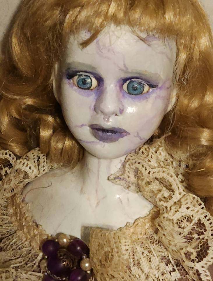 Victorian Gothic Horror Doll Halloween Living Dead OOAK Repainted ...