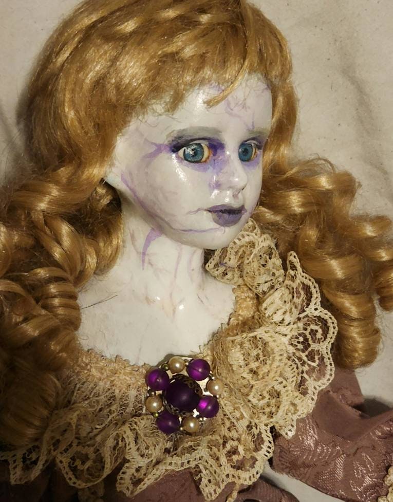 Victorian Gothic Horror Doll Halloween Living Dead OOAK Repainted ...