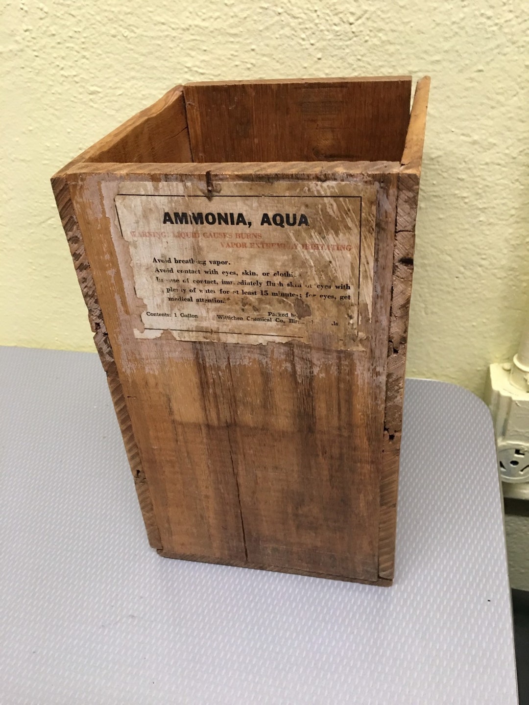 Antique Wood Shipping Crate Ammonia Aqua Holmes Drug Company - Etsy