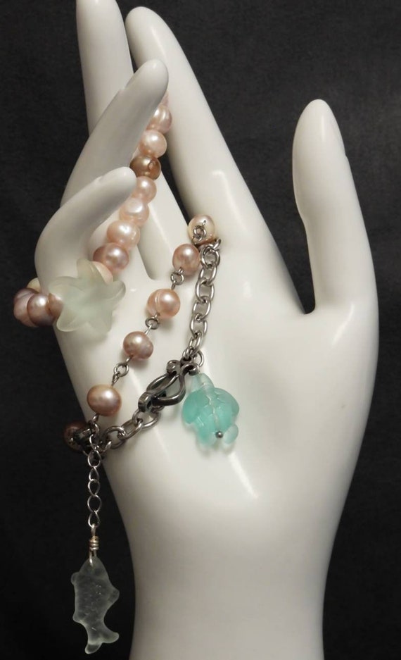 Make Five of your own stretchy Ocean Themed Bracelets DIY Sea Glass and ...