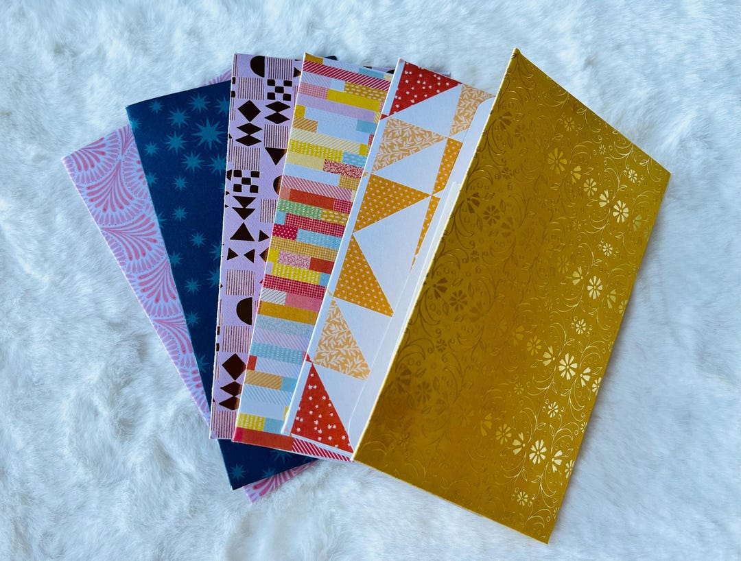 Colorful Handmade Mini Envelope Set - 5x3 Stationery for Notes, Cards ...