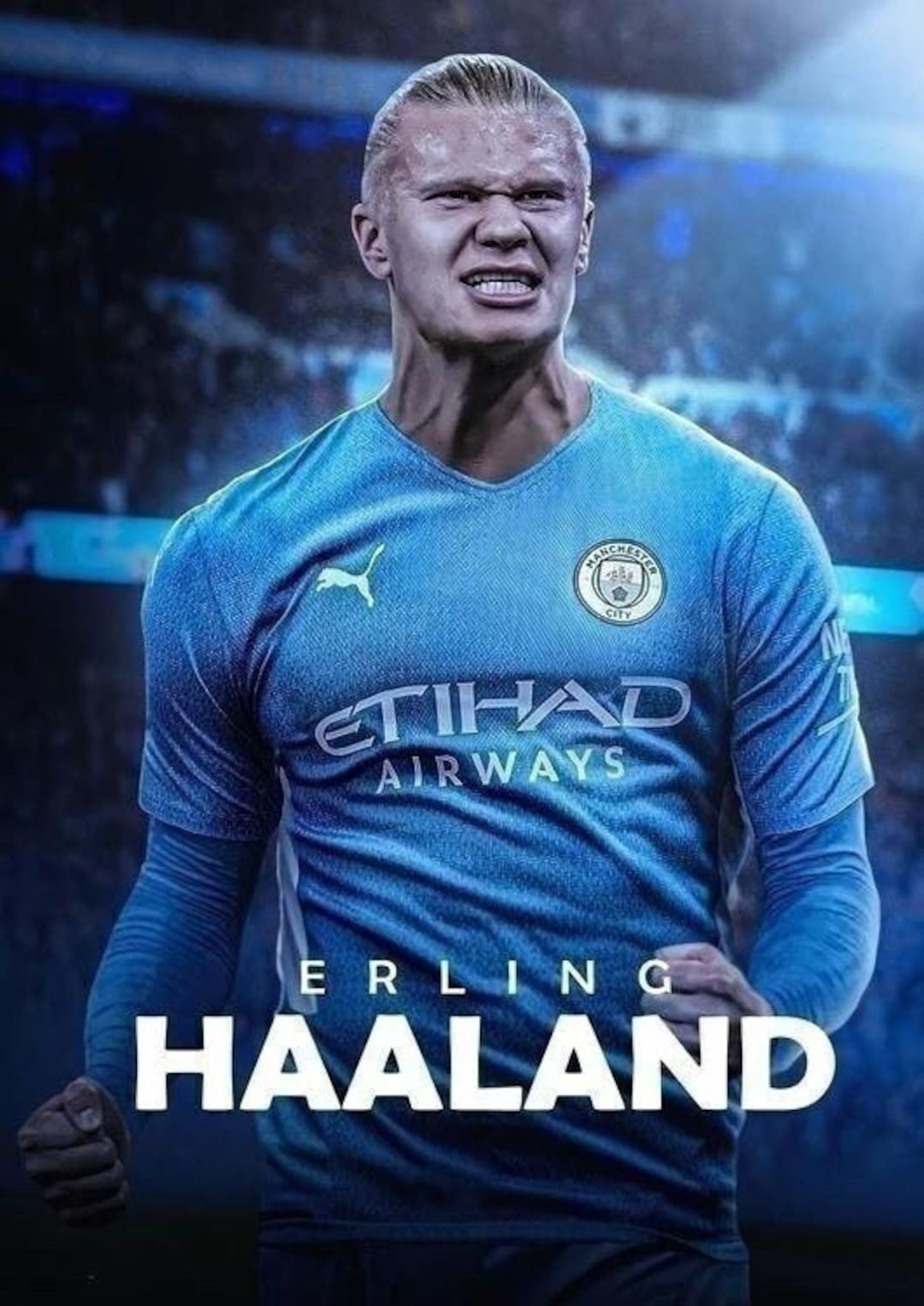 Erling Haaland CC2 Print Poster A3 Size Vintage Retro Decor - Etsy Denmark