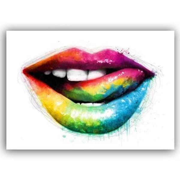 Lips Poster - Etsy UK