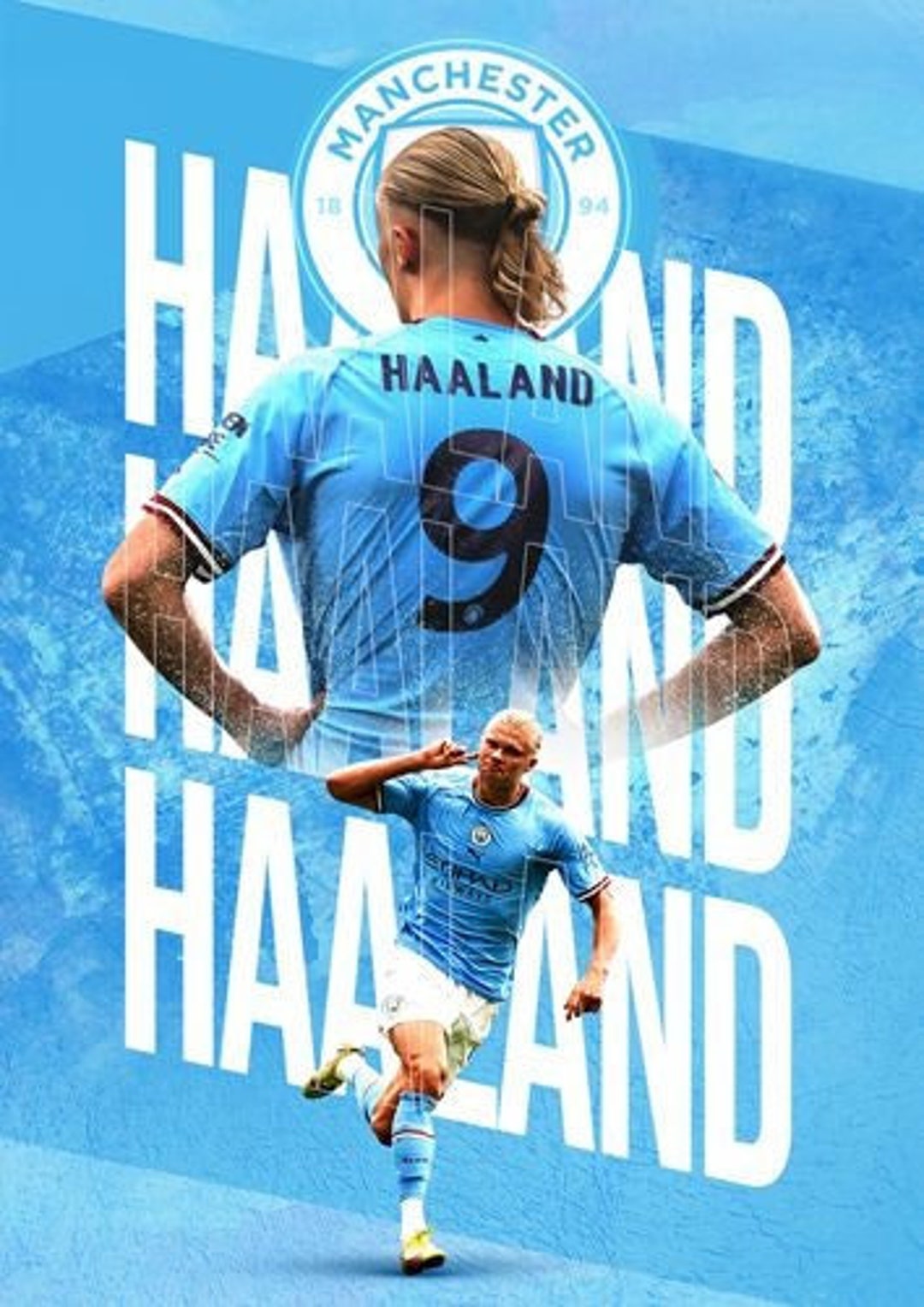 Erling Haaland EE4 Manchester City Print Poster A3 Size - Etsy Australia