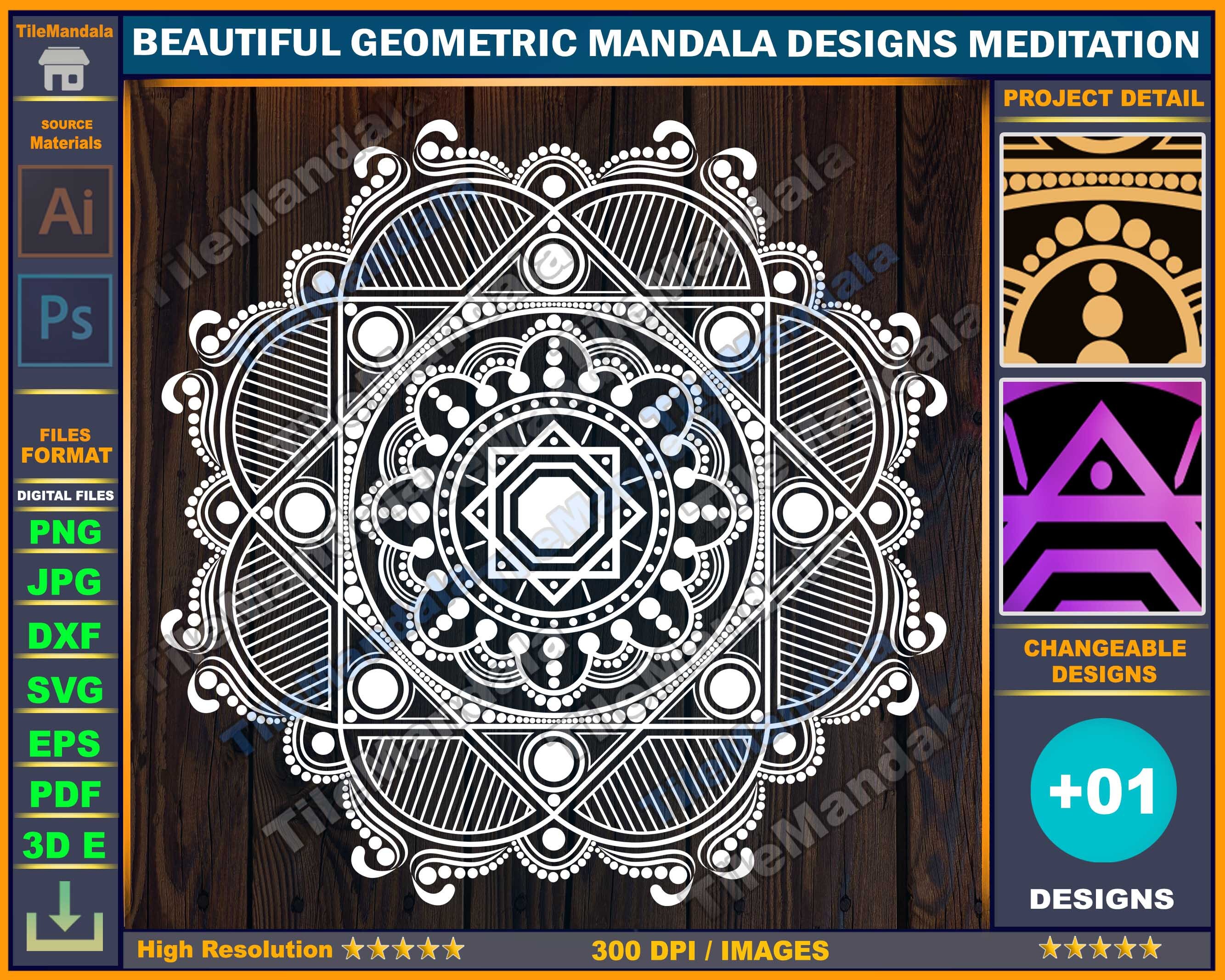 Mandala PNG SVG, Mandala Design Svg Vector Files, Digital Vector ...