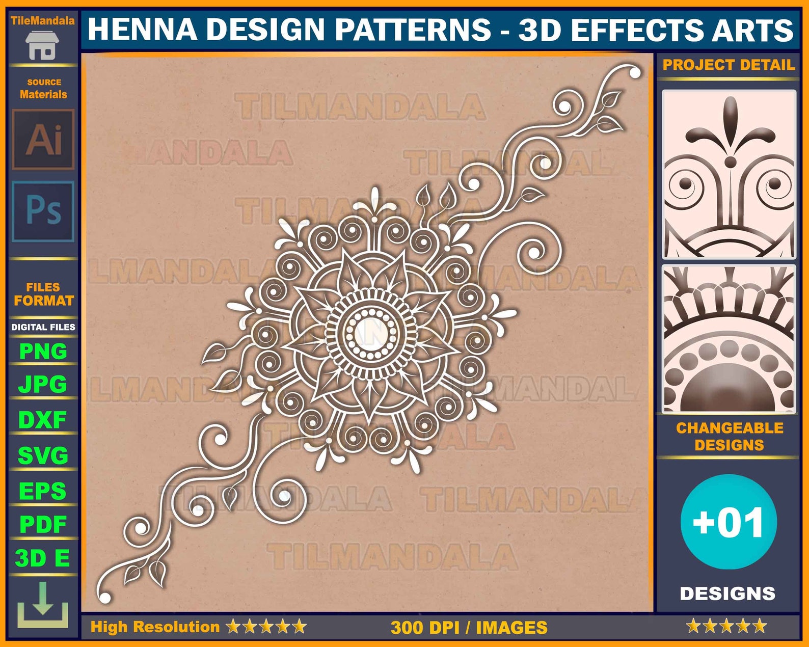 Henna Tattoo Svg Henna Png Simple Henna Tattoo Svg Moroccan - Etsy