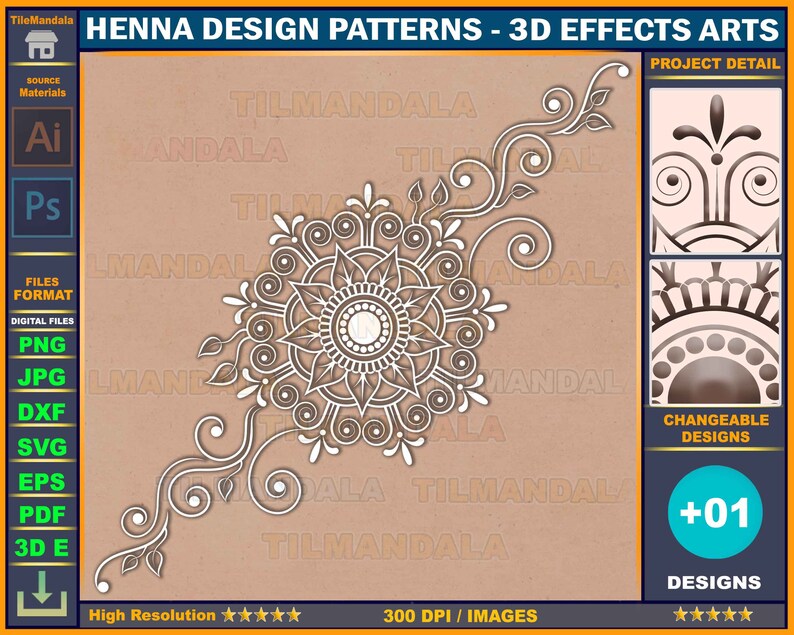 Henna Tattoo Svg Henna Png, Simple Henna, Tattoo Svg, Moroccan Henna ...