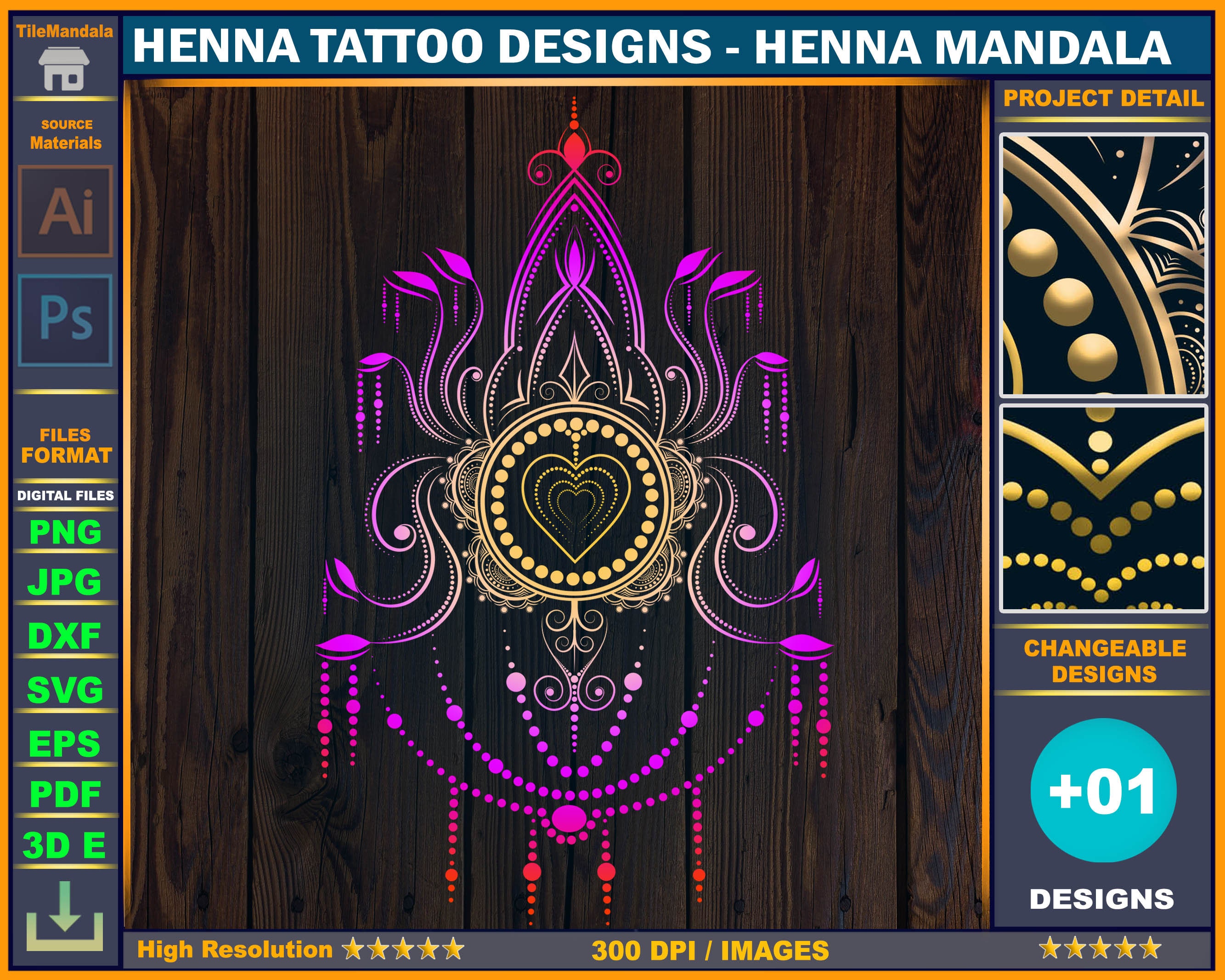Henna Png, Henna Art Mandala, Tattoo Henna Png, Earrings Mandala Henna ...