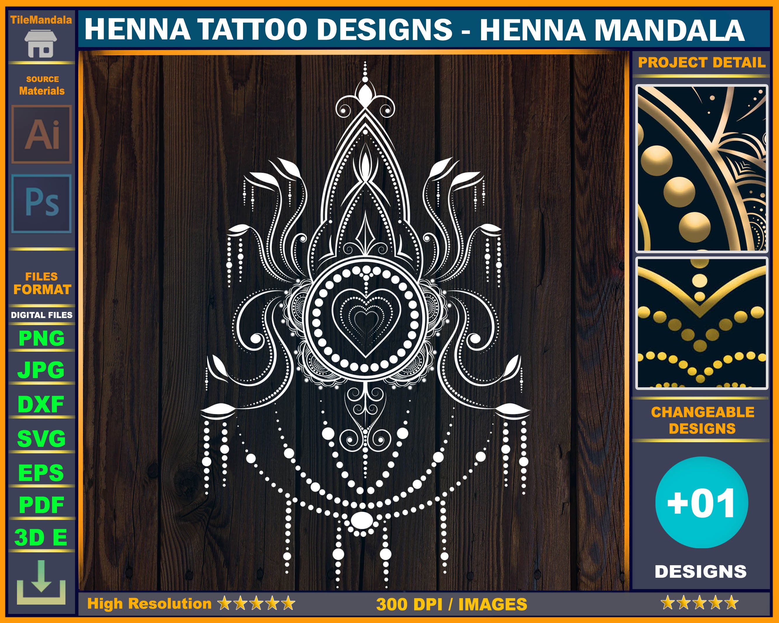 Henna Png, Henna Art Mandala, Tattoo Henna Png, Earrings Mandala Henna ...