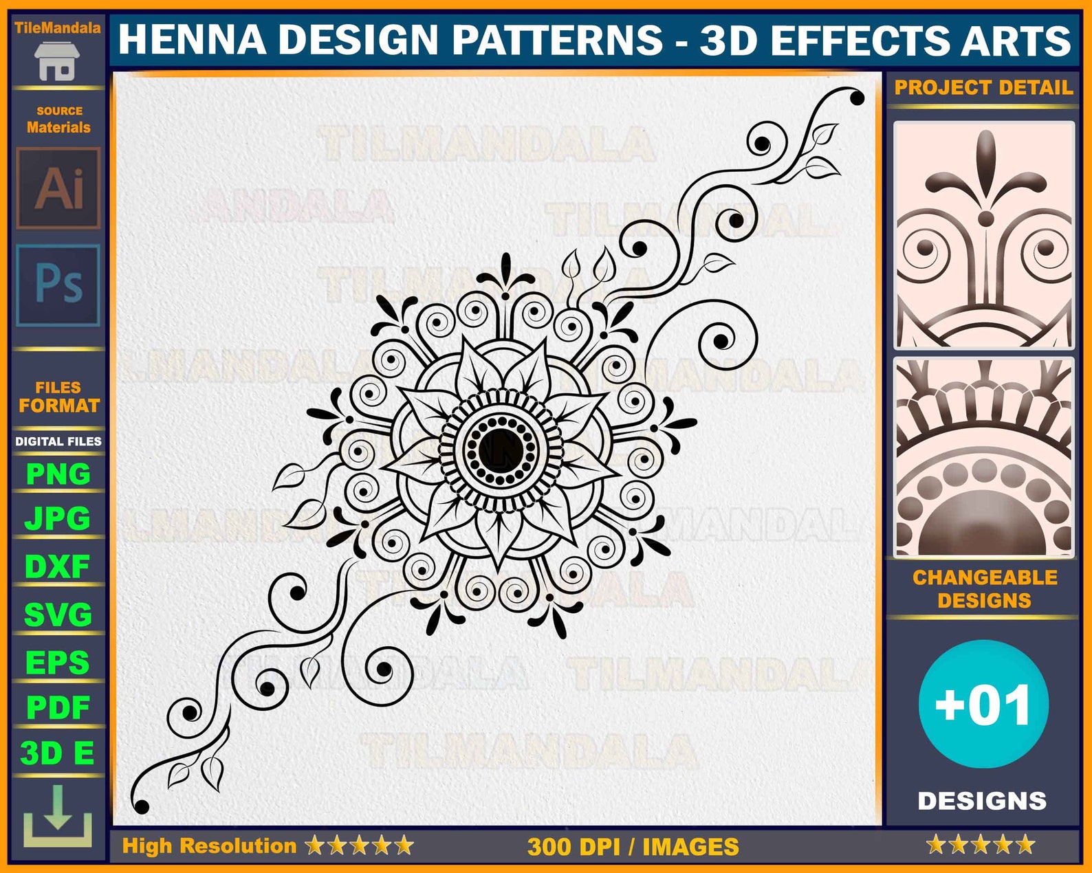 Henna Tattoo Svg Henna Png, Simple Henna, Tattoo Svg, Moroccan Henna ...