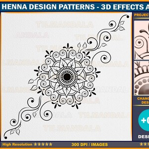 Henna Tattoo Svg Henna Png, Simple Henna, Tattoo Svg, Moroccan Henna ...