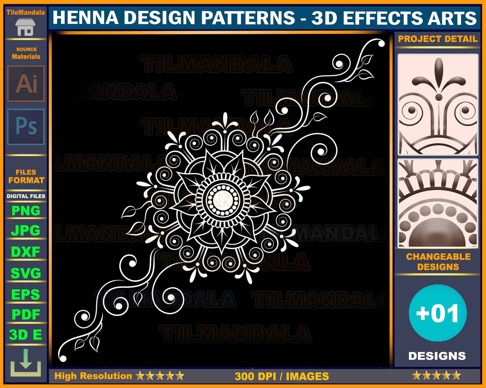 Henna Tattoo Svg Henna Png, Simple Henna, Tattoo Svg, Moroccan Henna ...