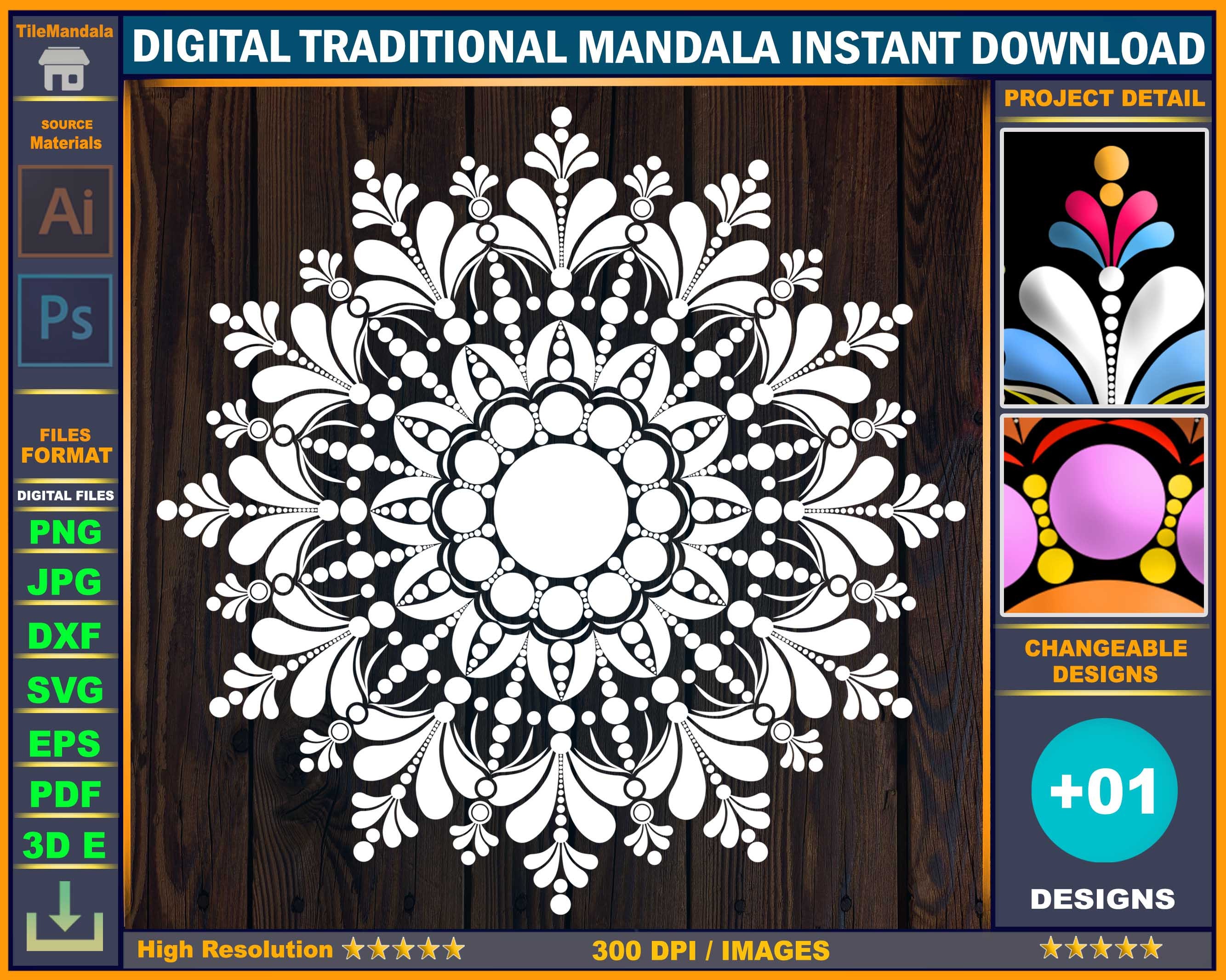 Henna SVG PNG Henna Design Svg Vector Files Digital Vector Meditation ...