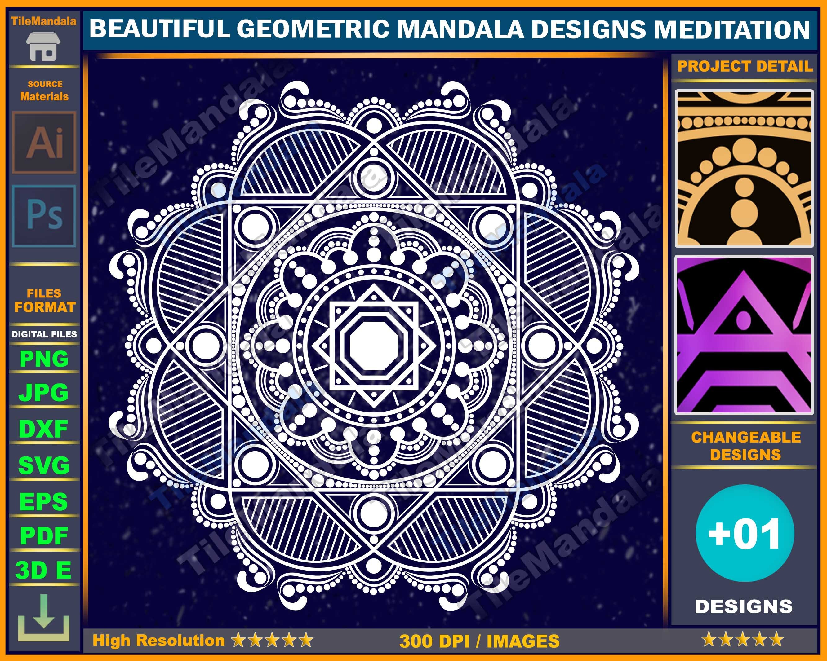 Mandala PNG SVG, Mandala Design Svg Vector Files, Digital Vector ...