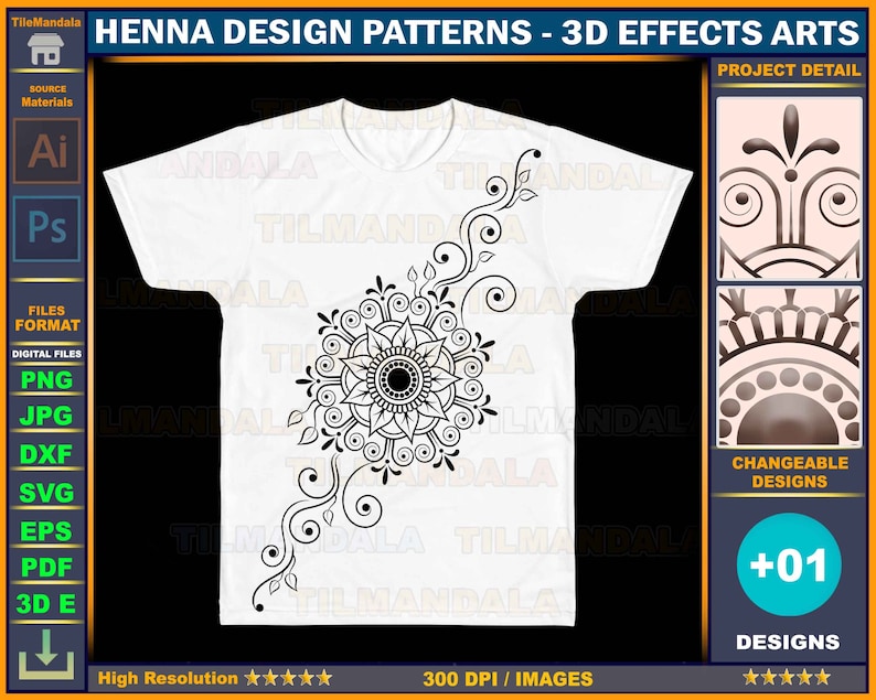 Henna Tattoo Svg Henna Png, Simple Henna, Tattoo Svg, Moroccan Henna ...