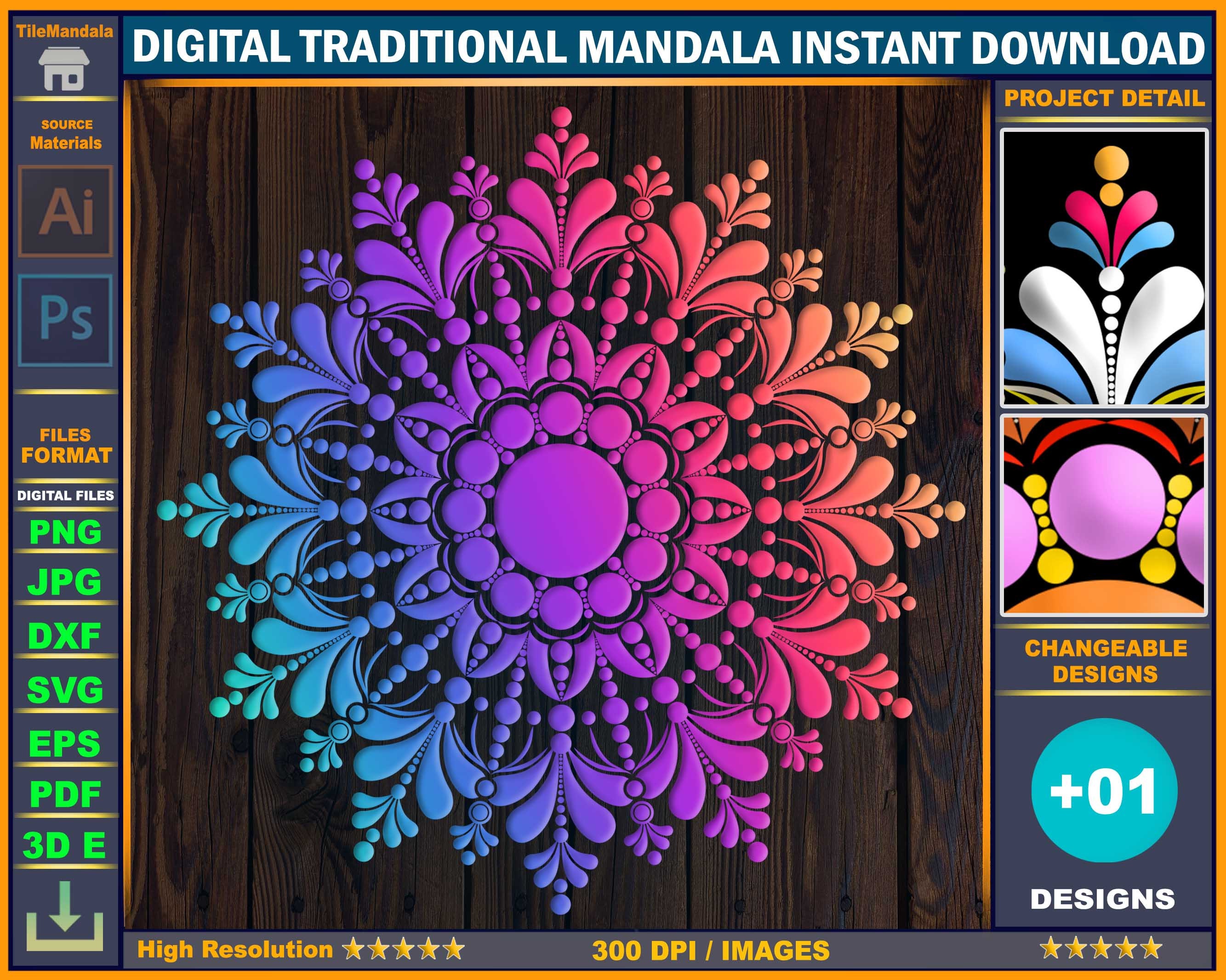 Henna SVG PNG Henna Design Svg Vector Files Digital Vector Meditation ...