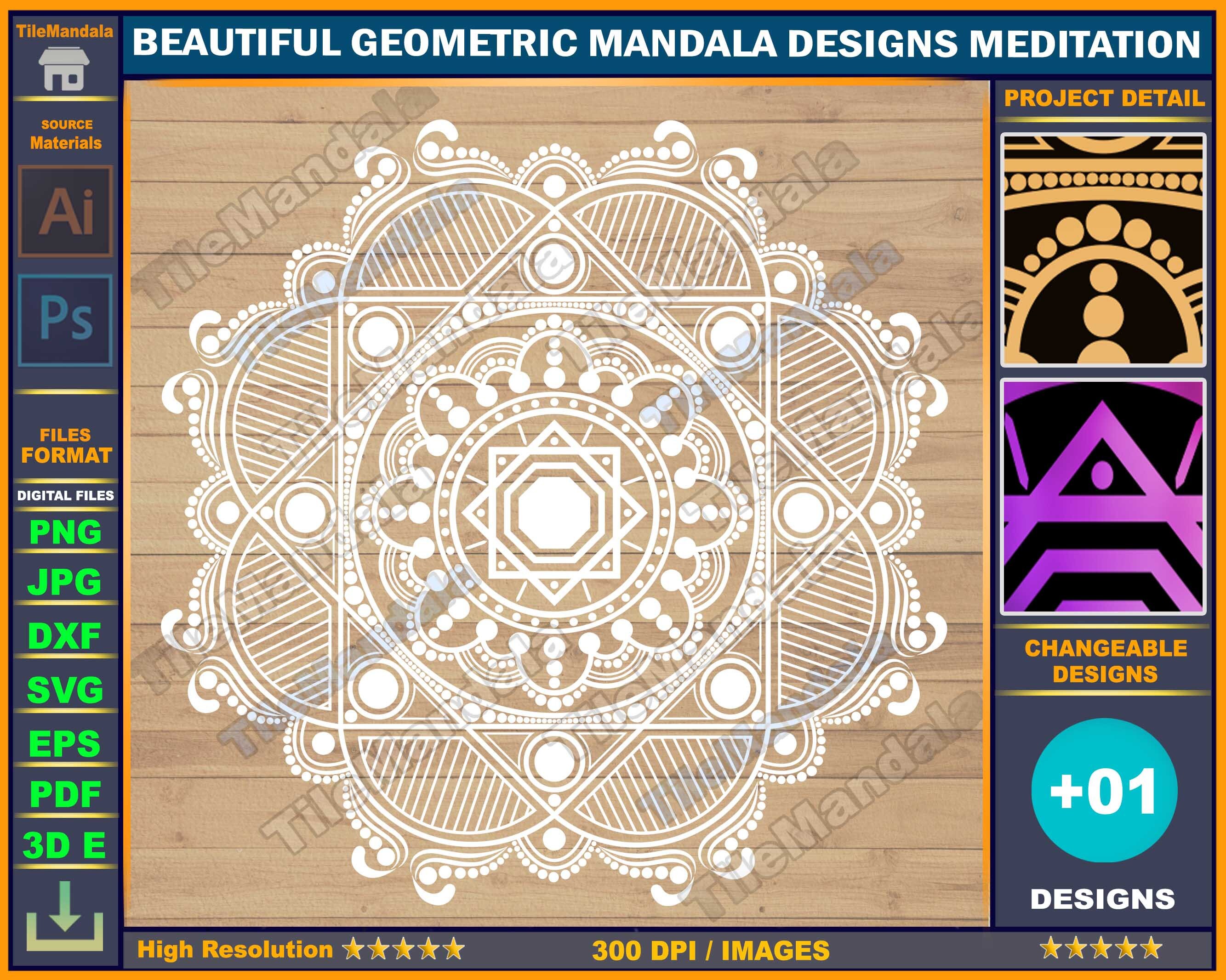 Mandala PNG SVG, Mandala Design Svg Vector Files, Digital Vector ...