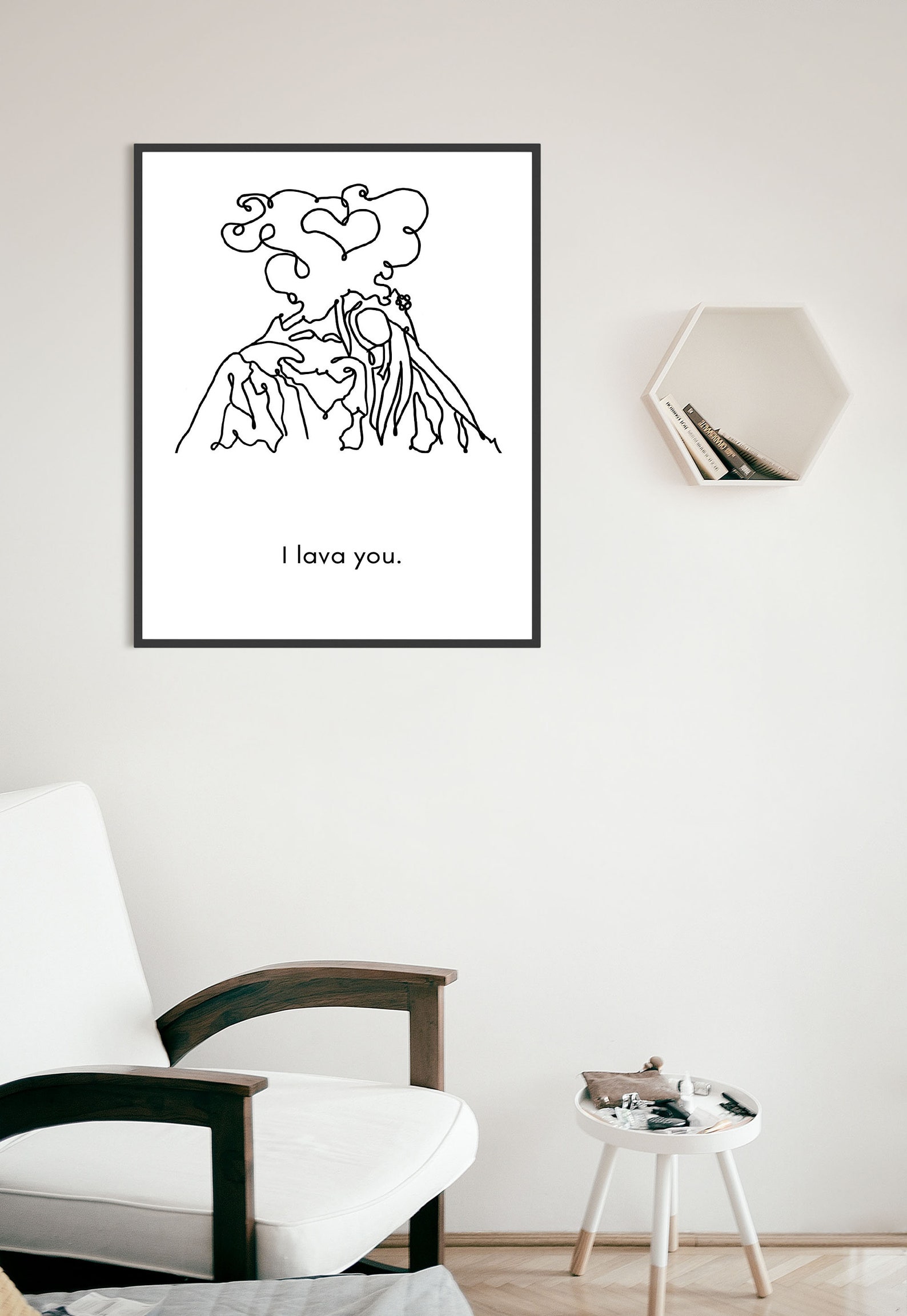 Pixar Lava One Line Boho Modern Minimalist Artwork Digital | Etsy