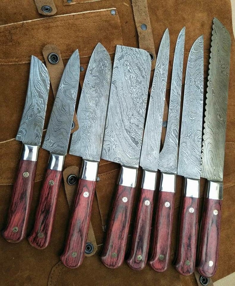 Handmade Kitchen Knives Set | Etsy