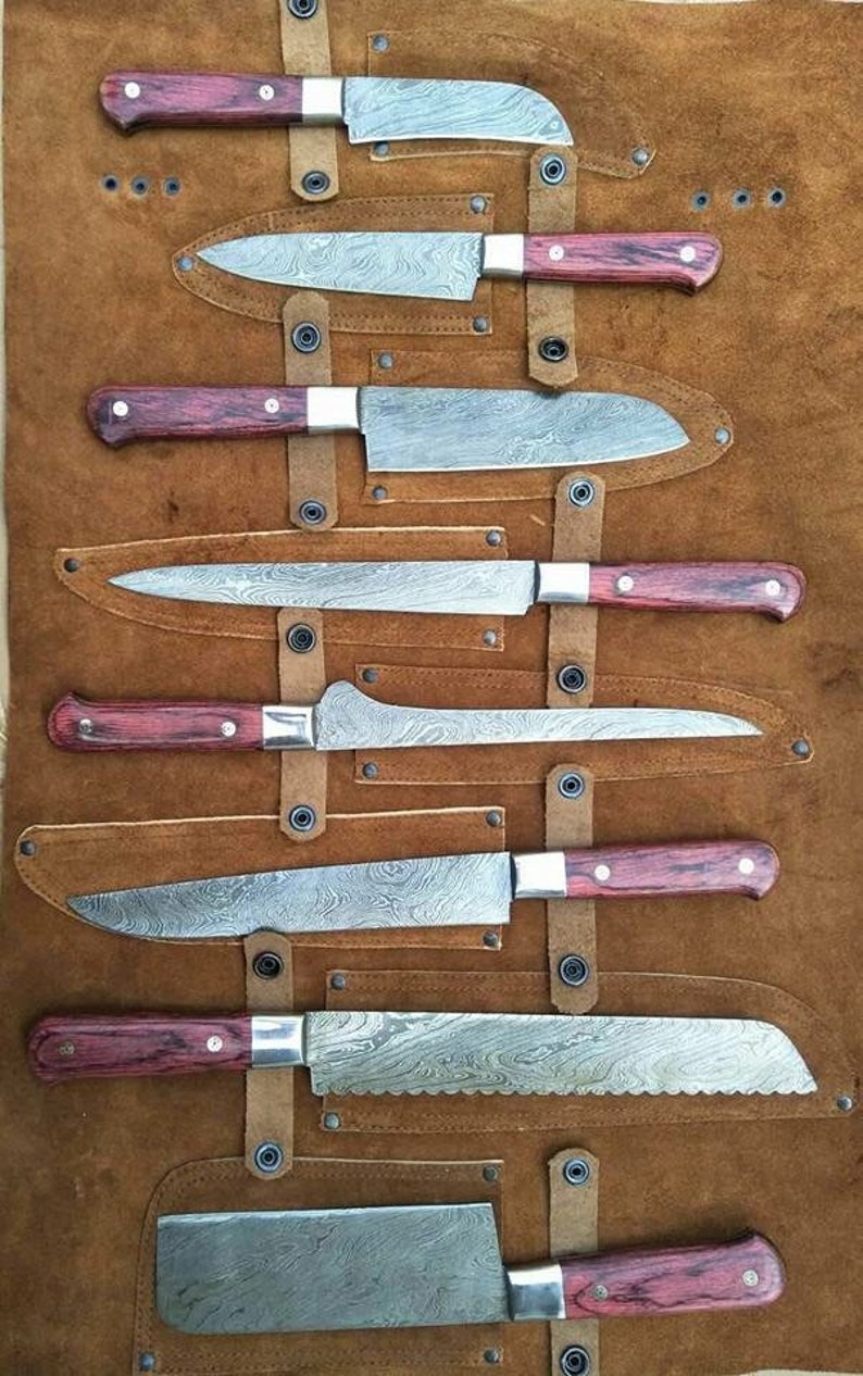 Handmade Kitchen Knives Set | Etsy