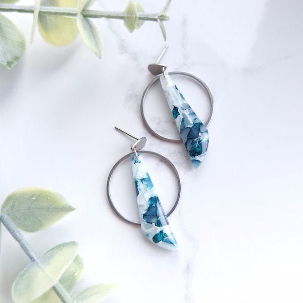 Marble Earrings - Etsy