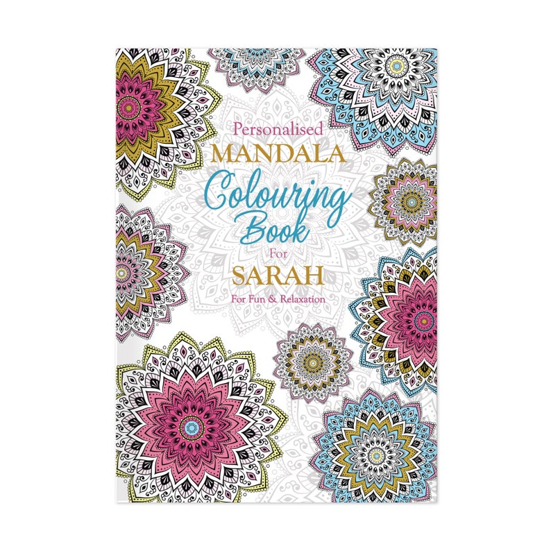 Personalised Mandala Colouring Book - Gift for Her - Birthday Gift ...