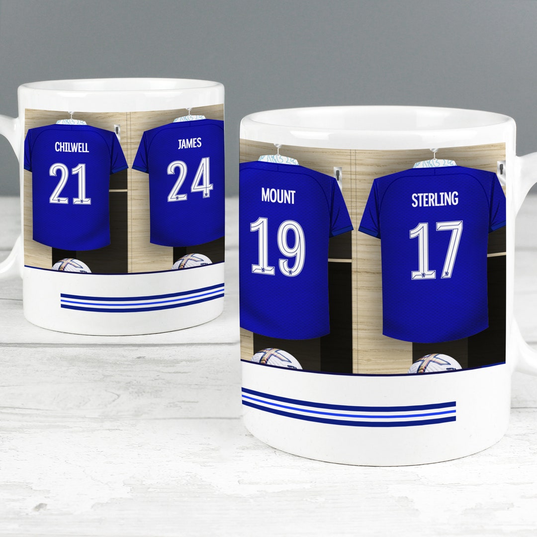 Chelsea FC Dressing Room Mug Gift for Him Personalised Mug Husband Gift ...