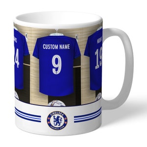 Chelsea FC Dressing Room Mug Gift for Him Personalised Mug Husband Gift ...