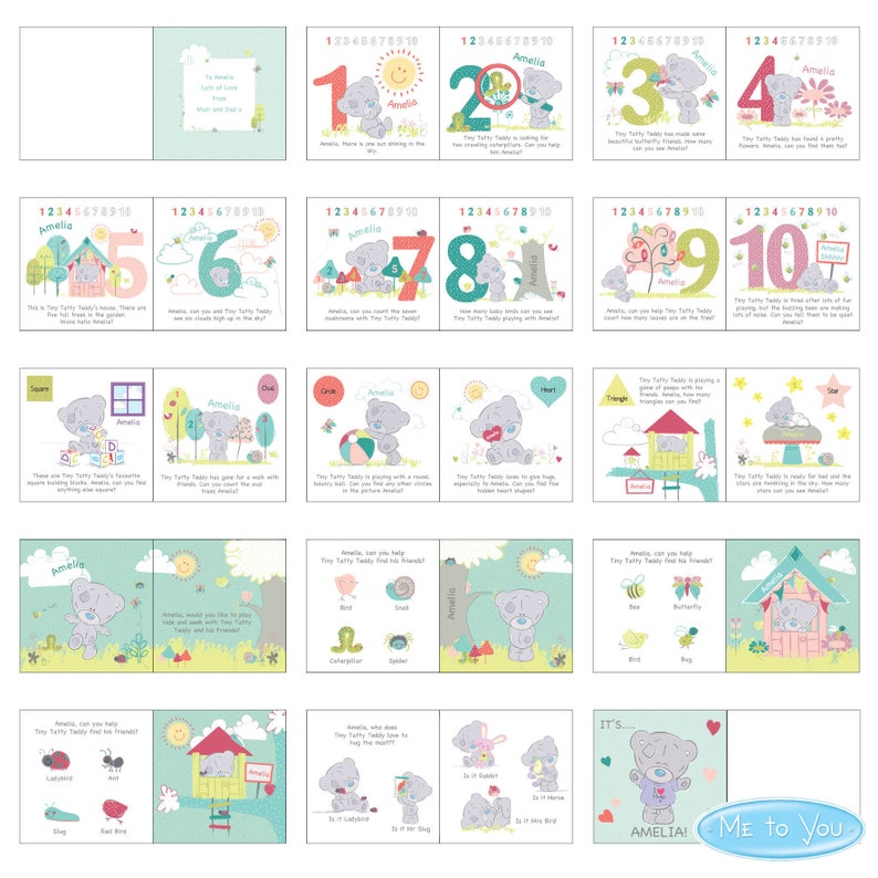 Personalised Tiny Tatty Teddy Learning Adventure Book | Etsy