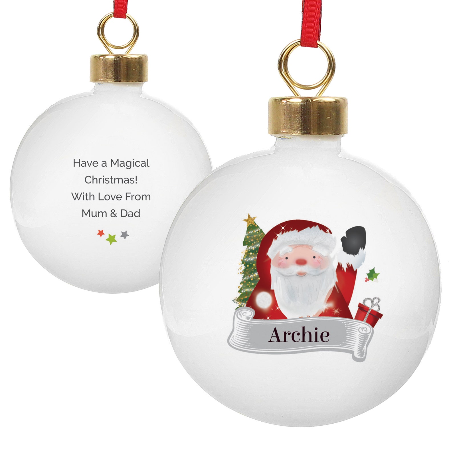 Personalised Santa Claus Bauble Santa Bauble Personalised Bauble Xmas ...