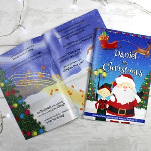Personalised Boys It's Christmas Story Book Featuring Santa and His Elf ...