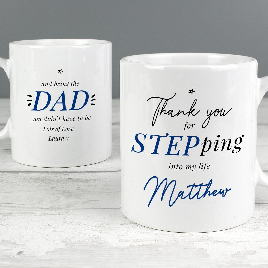 Personalised Step Dad Mug - Happy Father's Day - Father's Day Gift ...