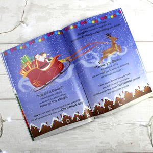 Personalised Boys It's Christmas Story Book Featuring Santa and His Elf ...