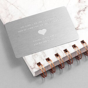 Love Note Metal Wallet Keepsake - Long Distance Relationship Gift ...