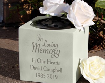 Personalised In Loving Memory Vase Memorial vase in memory | Etsy