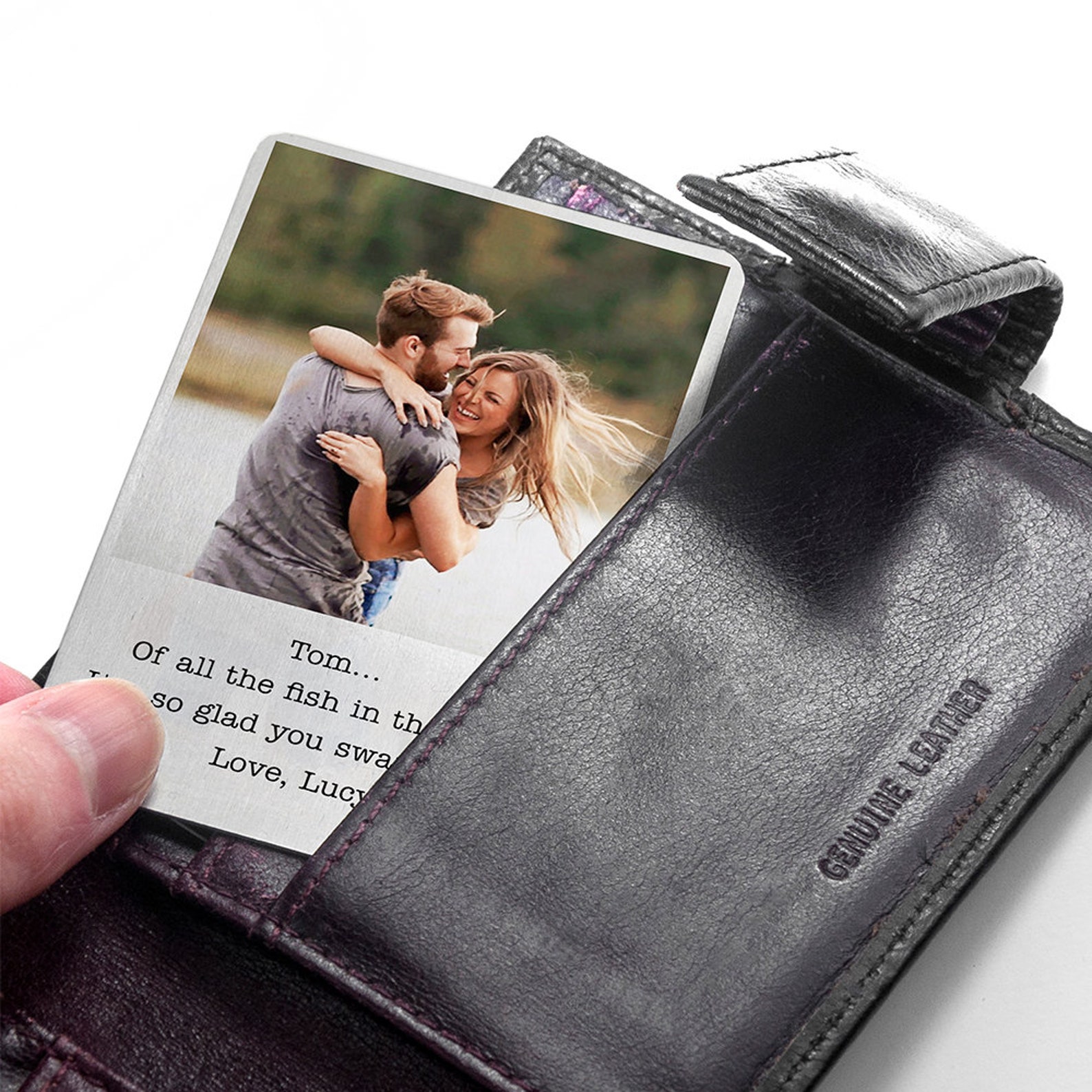 Moment in Time Metal Wallet Keepsake - Long Distance Relationship Gift ...