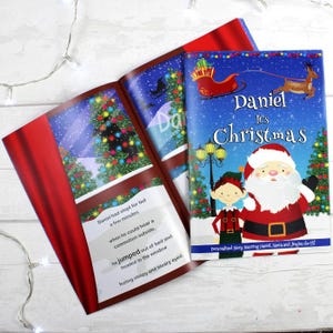 Personalised Boys It's Christmas Story Book Featuring Santa and His Elf ...