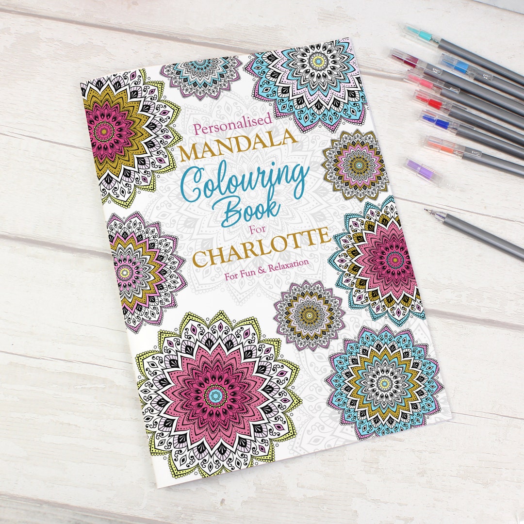 Personalised Mandala Colouring Book - Gift for Her - Birthday Gift ...