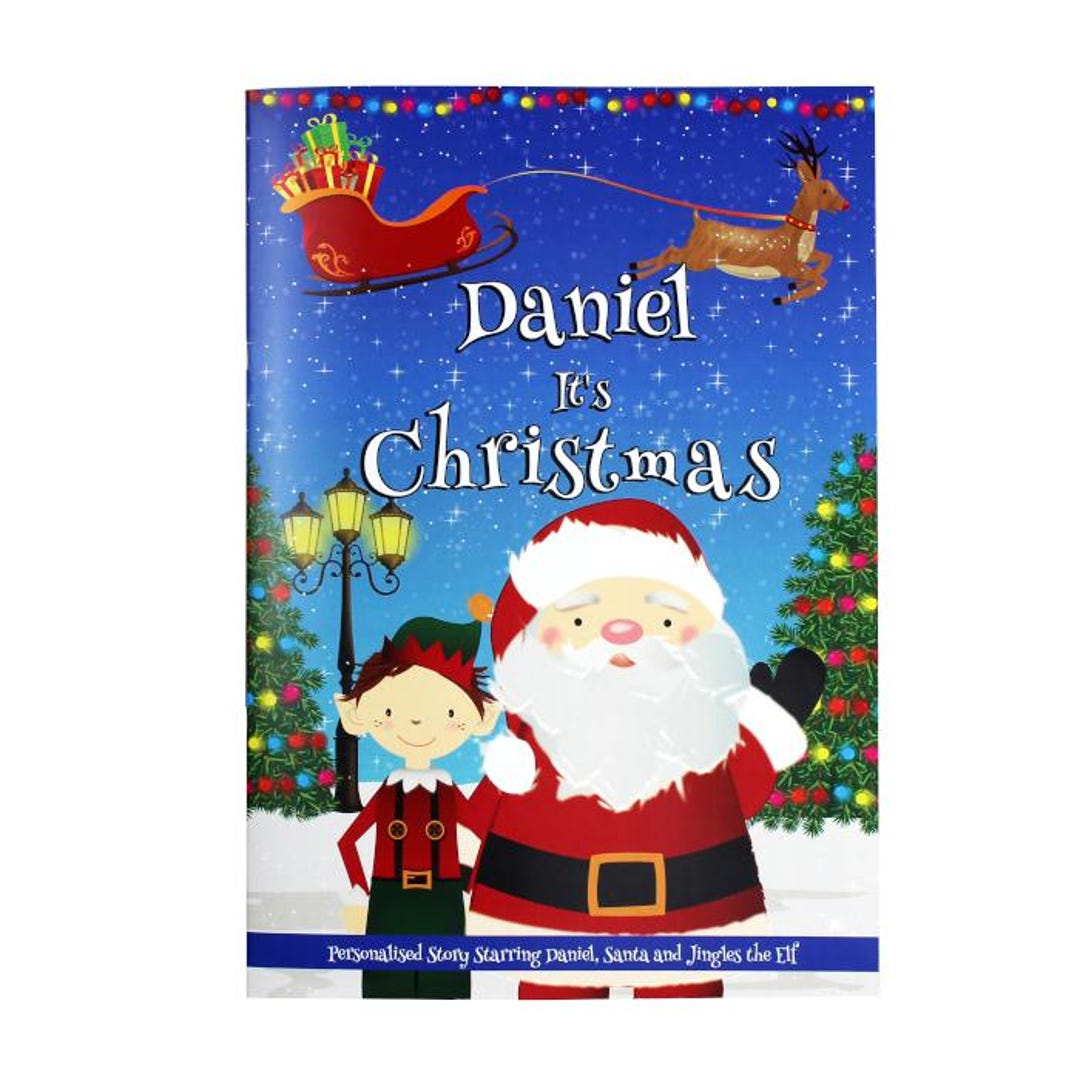 Personalised Boys It's Christmas Story Book Featuring Santa and His Elf ...